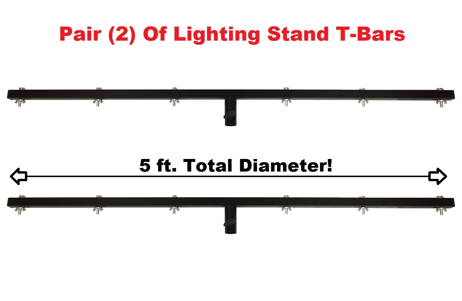Cedarslink Pair (2) Effects Lighting Steel T-Bar 1 3/8" Stands.35mm.DJ ...