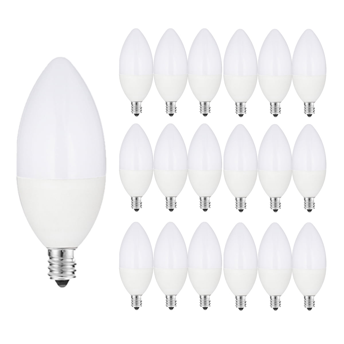 LED Candelabra Light Bulbs E12 - Ceiling Fan Bulb, 60 Watt Equivalent ...