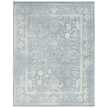 SAFAVIEH Adirondack Wyatt Traditional Distressed Area Rug, Slate/Ivory ...