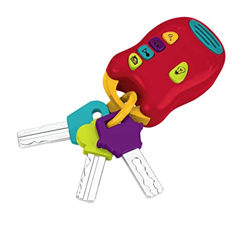 Battat Toy Keys - 3 Keys & Remote with 4 Fun Sounds - Mini Flashlight ...