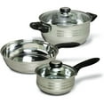 Gibson Value Lybra 32 Piece Kitchen Cookware Combination Set, Stainless ...