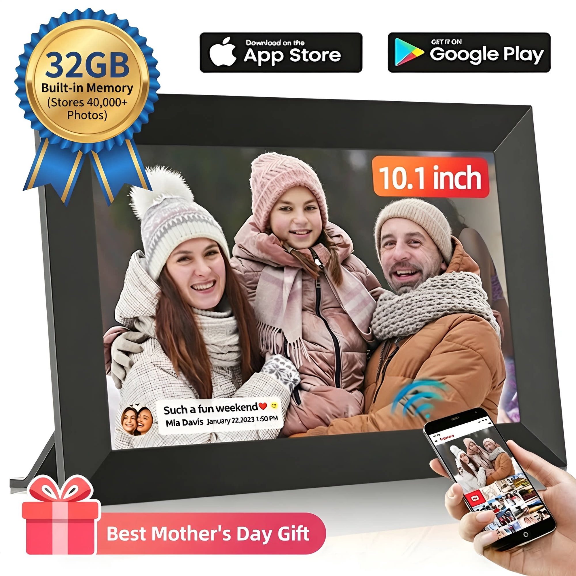 Click here for Bekintek Frameo 10.1 Inch Wifi Digital Photo Frame... prices