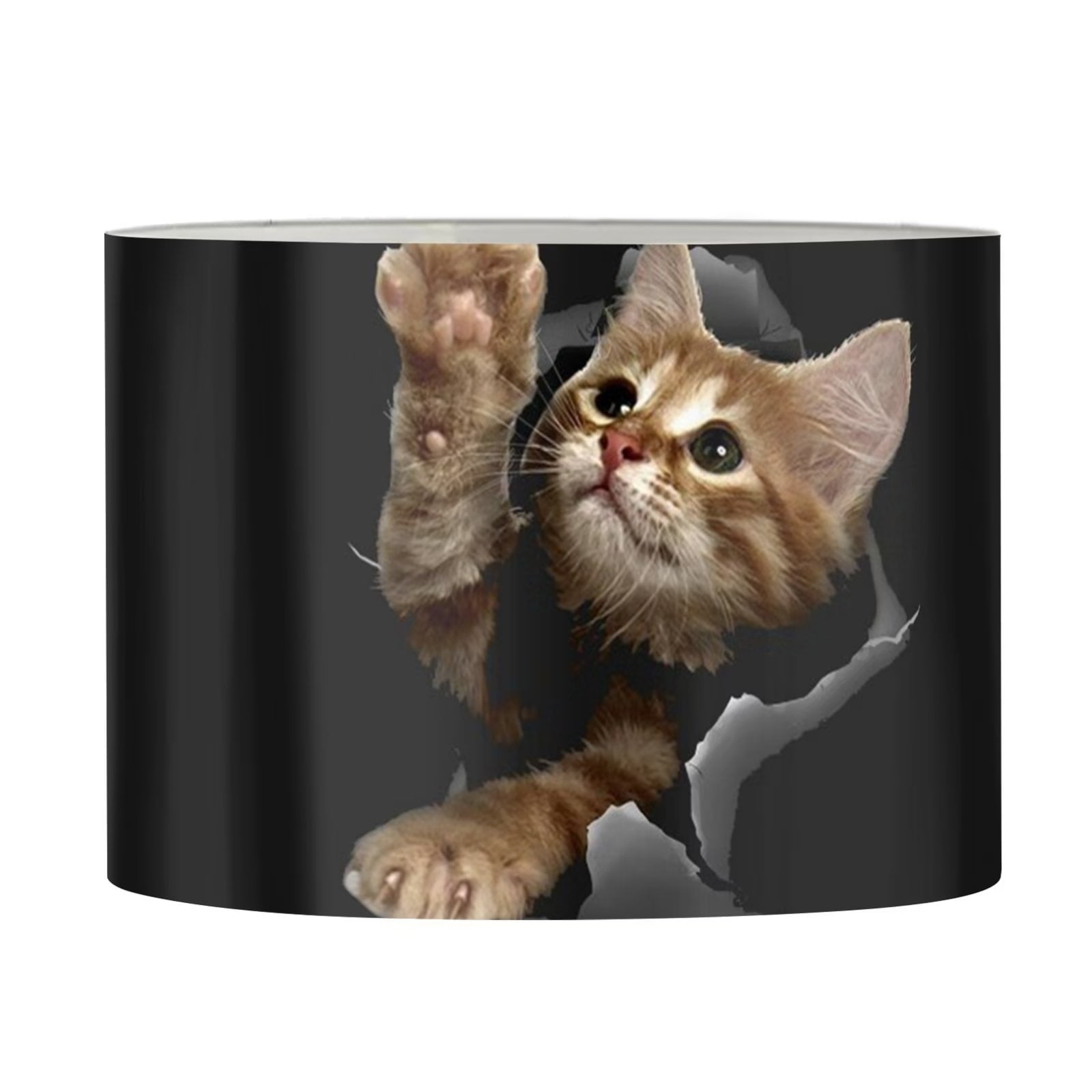 NETILGEN Cat Lamp Shade Modern Round Fabric Lampshades for Table Lamp ...