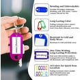 70 Pack Tough Plastic Key Tags with 10 Colors,Key Tags with Split Ring ...