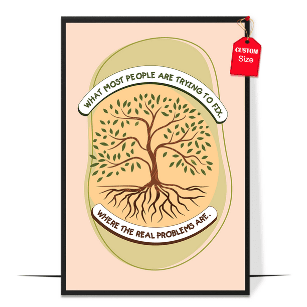 LOLUIS The Root of Problems Poster, Boho Mental Health Posters ...