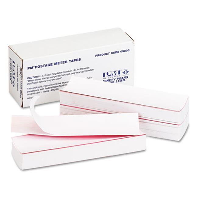 Pmc 05203 Postage Meter Single Tape Strips Labels, White - Walmart.com