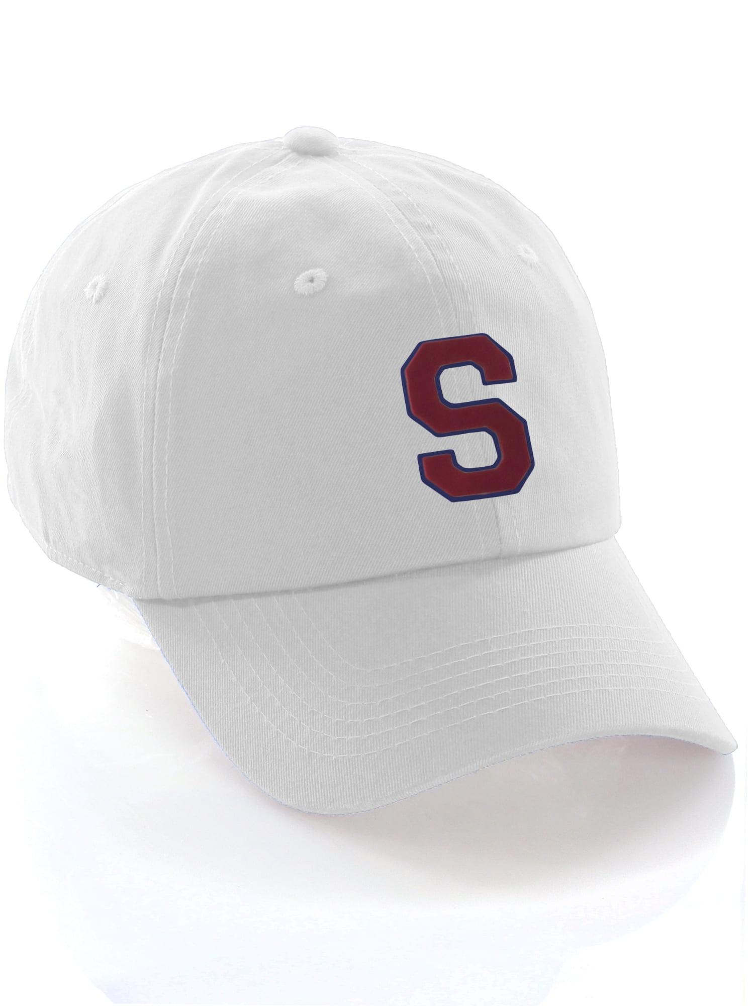 Custom Dad Hat A to Z Initial Letters Classic Baseball Cap, White Hat ...