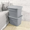 Sterilite 18 Gal Storage Tote, Stackable Bin with Lid, Plastic ...