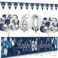 Specool 60th Birthday Party Decoration Kit, Navy Blue Silver, 60 Count - Walmart.com
