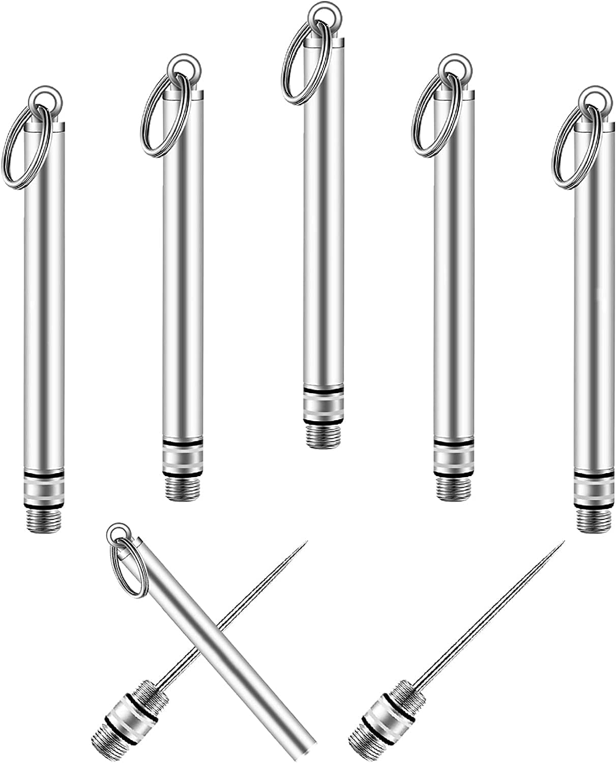 5 Pieces Reusable Titanium Toothpicks holder, Mini Metal Toothpick ...