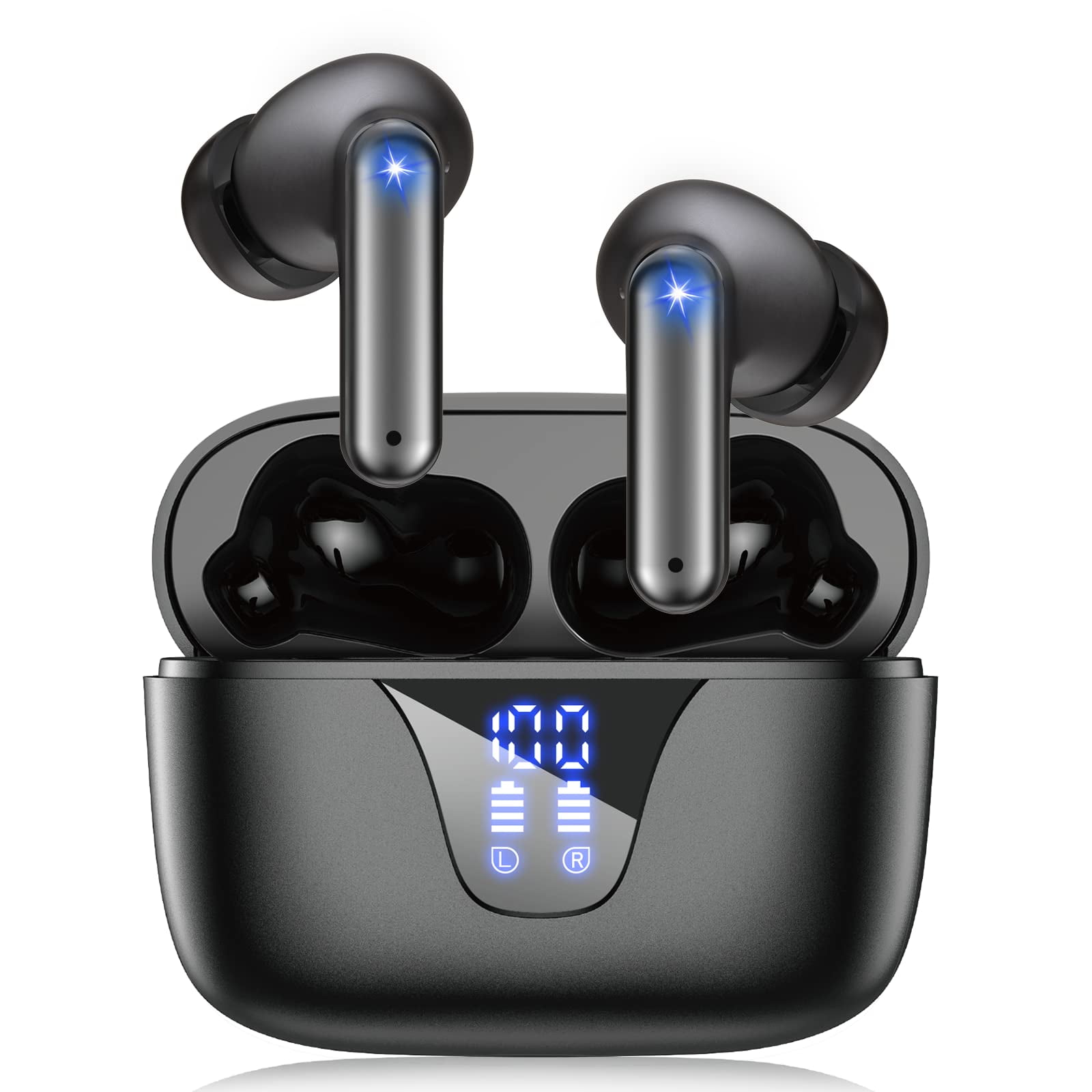 Wireless Earbuds 5.3 Headphones 50H Playtime with Digital Display ...