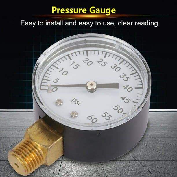 NPT Pressure Gauge,0-60psi Pressure Gauge Manometer Pressure Gauge Pressure Gauge Manometer ...