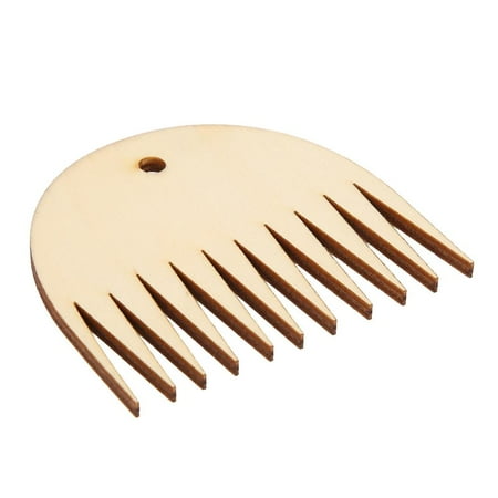 Herwey 11 Teeth Wooden Weaving Comb Tapestry Weaving Loom Comb Tool DIY ...
