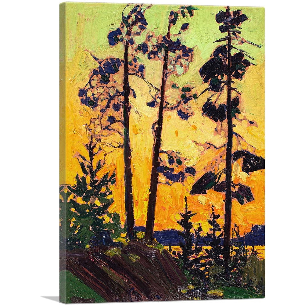 ARTCANVAS Pine Trees At Sunset Summer 1915 Canvas Art Print by Tom ...