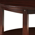 Lane Round Coffee Table with Lower Shelf in Espresso Wood Finish ...