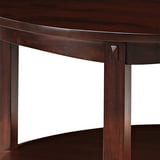Lane Round Coffee Table with Lower Shelf in Espresso Wood Finish ...