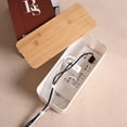Medium Cable Management Box Wooden Style Cord Organizer for Home Office ...