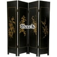 Handmade Wooden 6-foot Four Seasons Flowers Room Divider (China ...