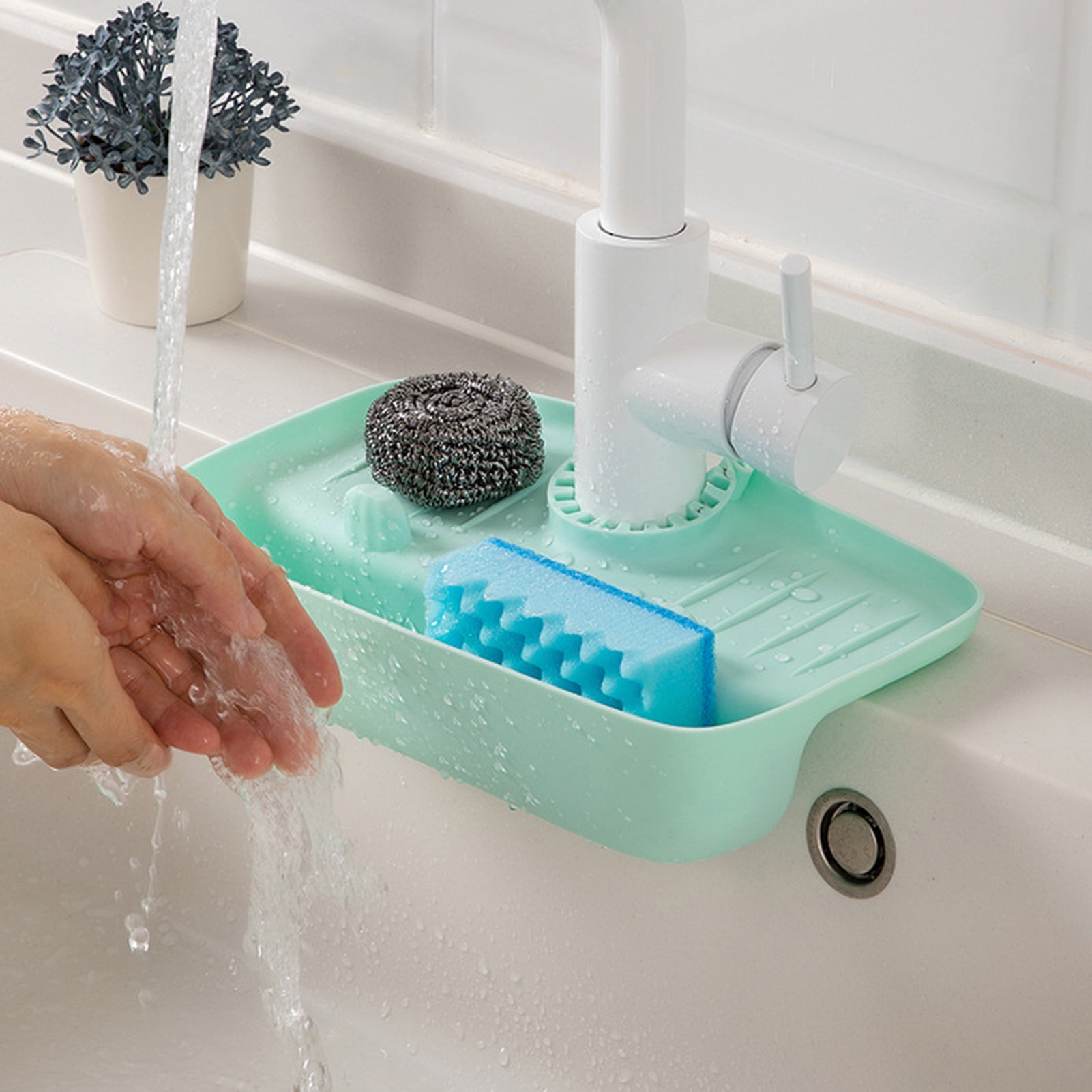 Waroomhouse Sink Draining Pad Splash Proof Easy Installation Protective ...