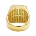 Mens 14K Yellow Gold Real Diamond Square Pinky Ring 4CT - Walmart.com