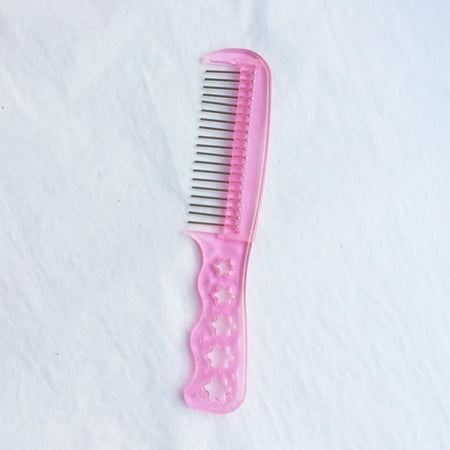 Wig Comb Plastic Handle Anti-static Steel Comb Tools Beauty Accessories ...