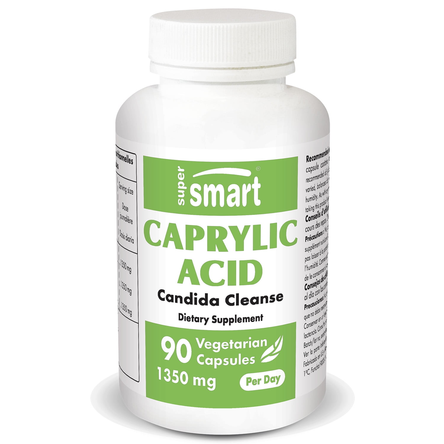 Supersmart - Caprylic Acid 1350 mg per Day - MCT & Keto Diet - Candida ...