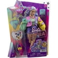 Barbie Extra Fashion Doll with Wavy Lavender Hair, Colorful Butterfly ...