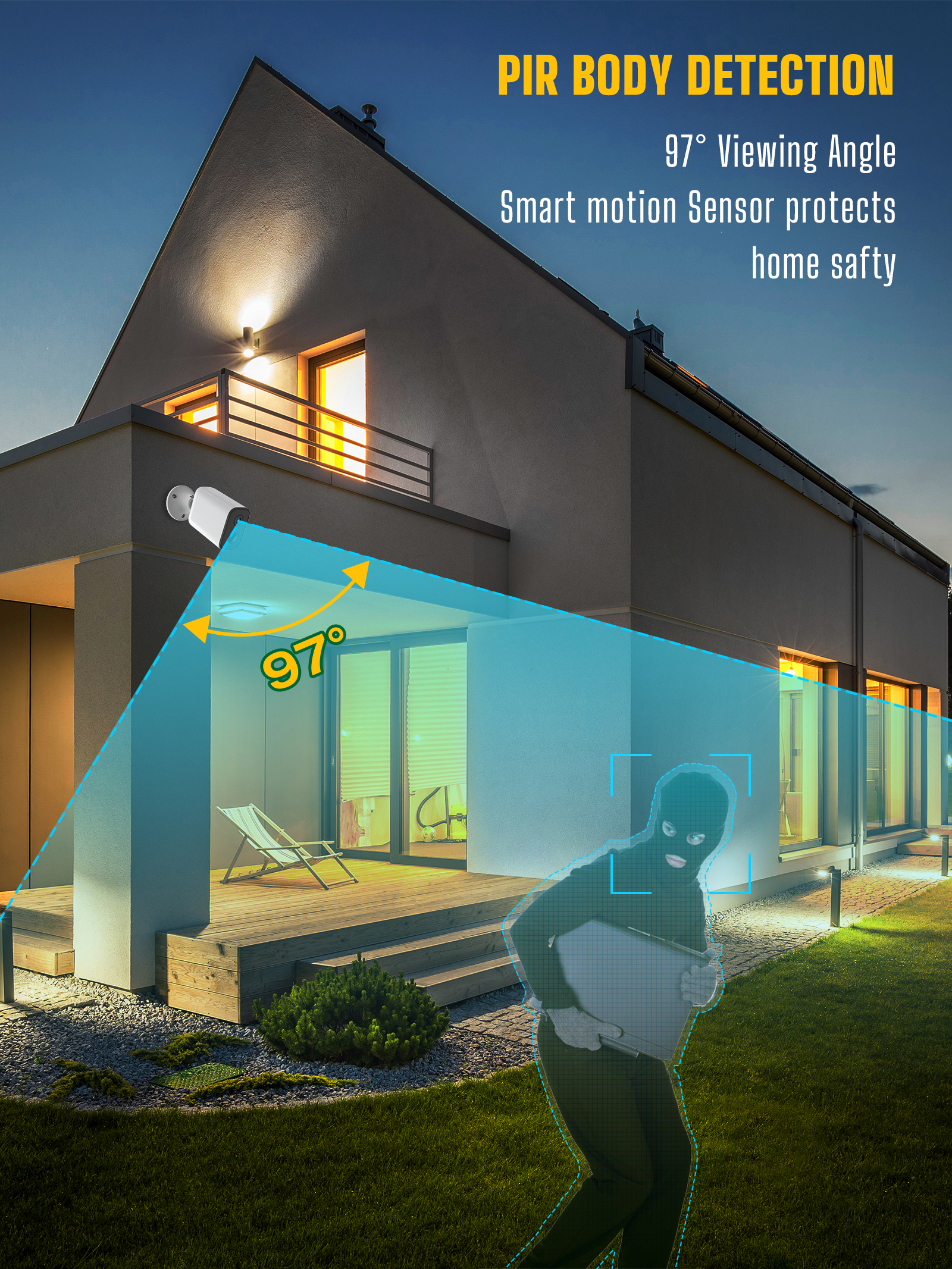 Buy TOGUARD Wireless Security Camera with PIR Motion Detection & IR ...