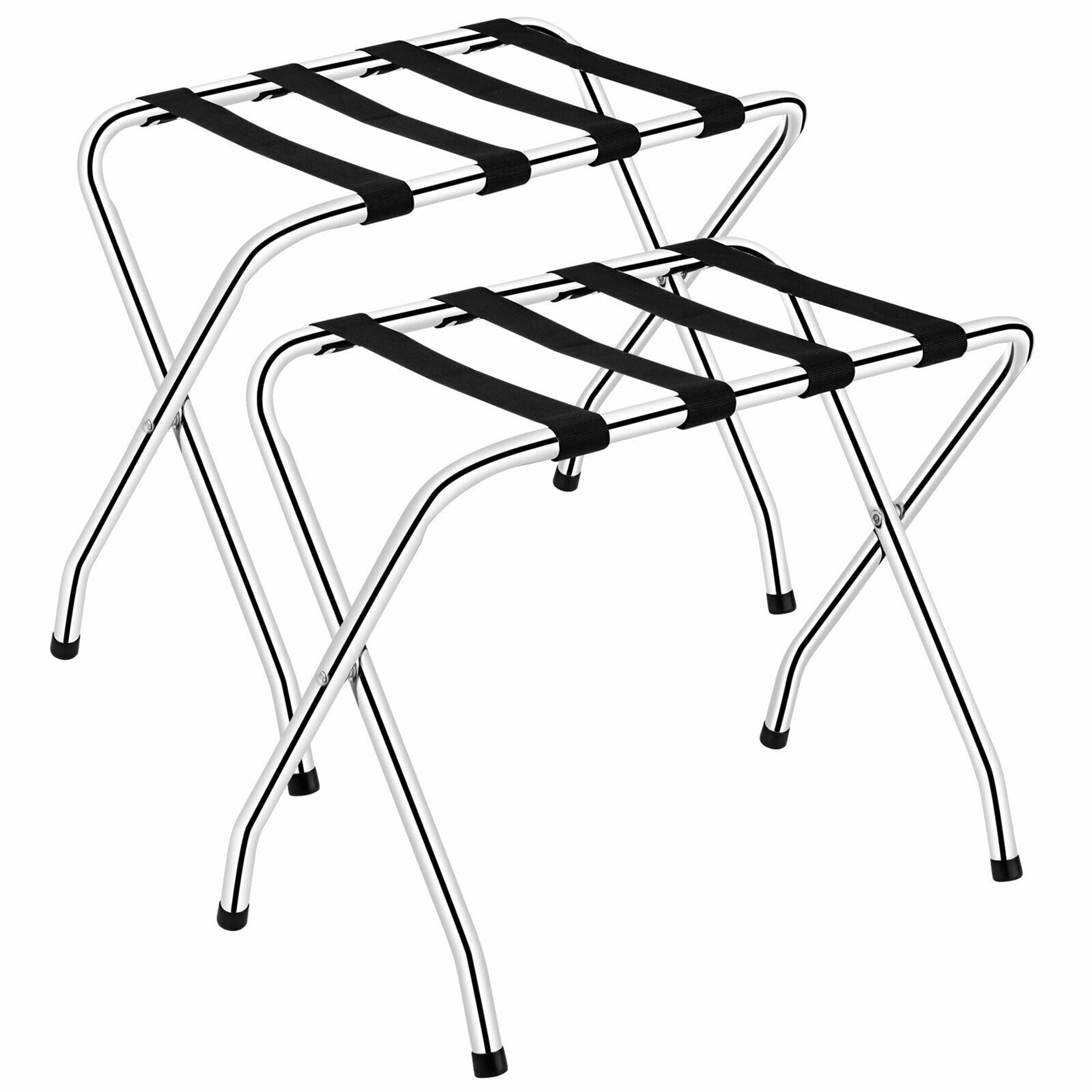 Click here for Gymax Set Of 2 Folding Luggage Rack Chromed Metal... prices