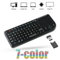 A8 Mini Wireless Keyboard 2.4G 7 Color Backlit English Russian Touchpad ...