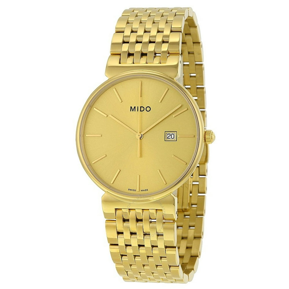 Mido - Mido Dorada Gold Dial Gold-plated Mens Watch M0096103302100 ...