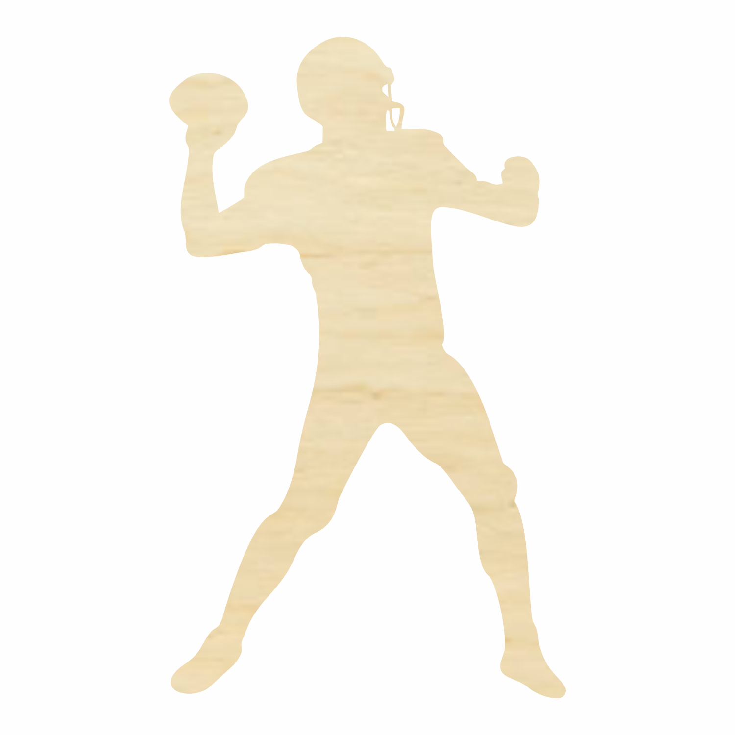 Unfinished Football Quarterback Wood Cutout, Available in a Variety of ...