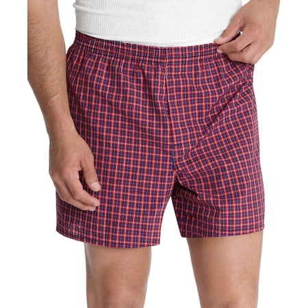 Hanes Classics Men's Tartan Boxers Comfort Waistb& 5-Pack_Assorted_M ...