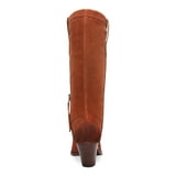 Sam Edelman Jamie Mesa Rust Side Zipper Pointed Toe Block Heel Western ...