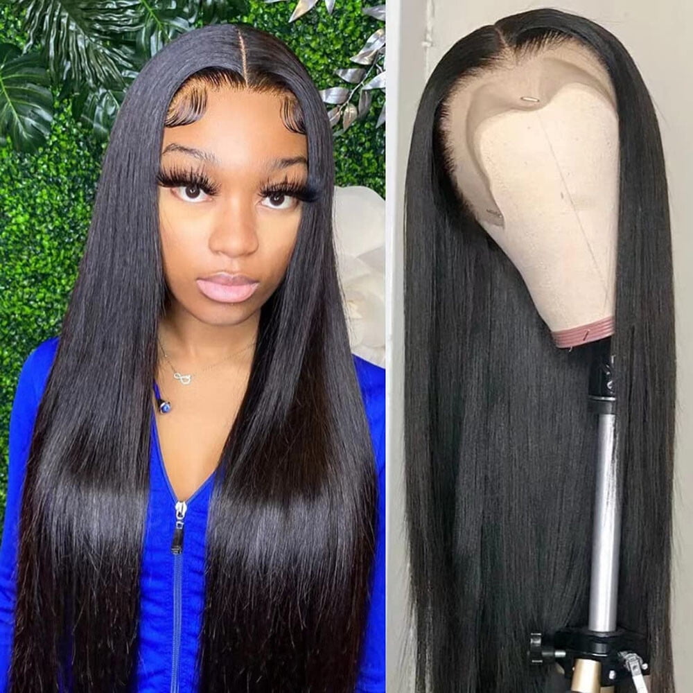 13x6 HD Straight Lace Front Wigs Human Hair Transparent Straight Lace ...