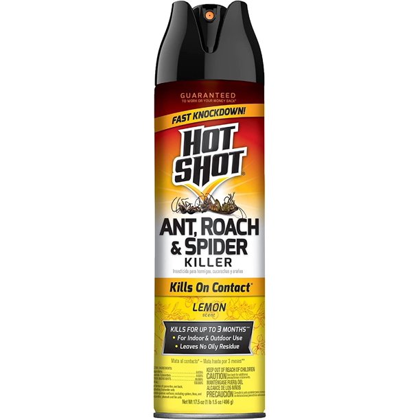 Hot Shot Ant, Roach & Spider Killer Spray, Kills Roaches and Listed ...