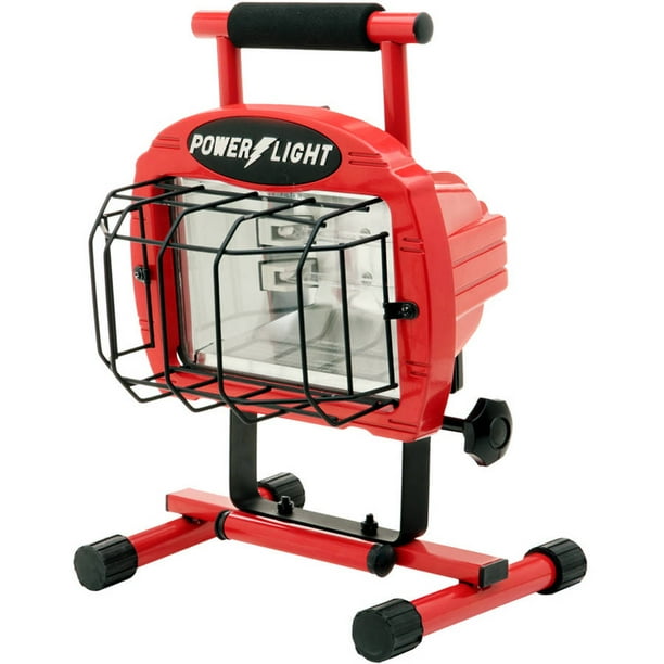 Designers Edge L38DB Red 600W Double Bulb Halogen Portable Power Light ...