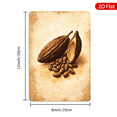 8x12 Inch Metal Wall Art, Vintage Cacao Pod and Beans Illustration ...