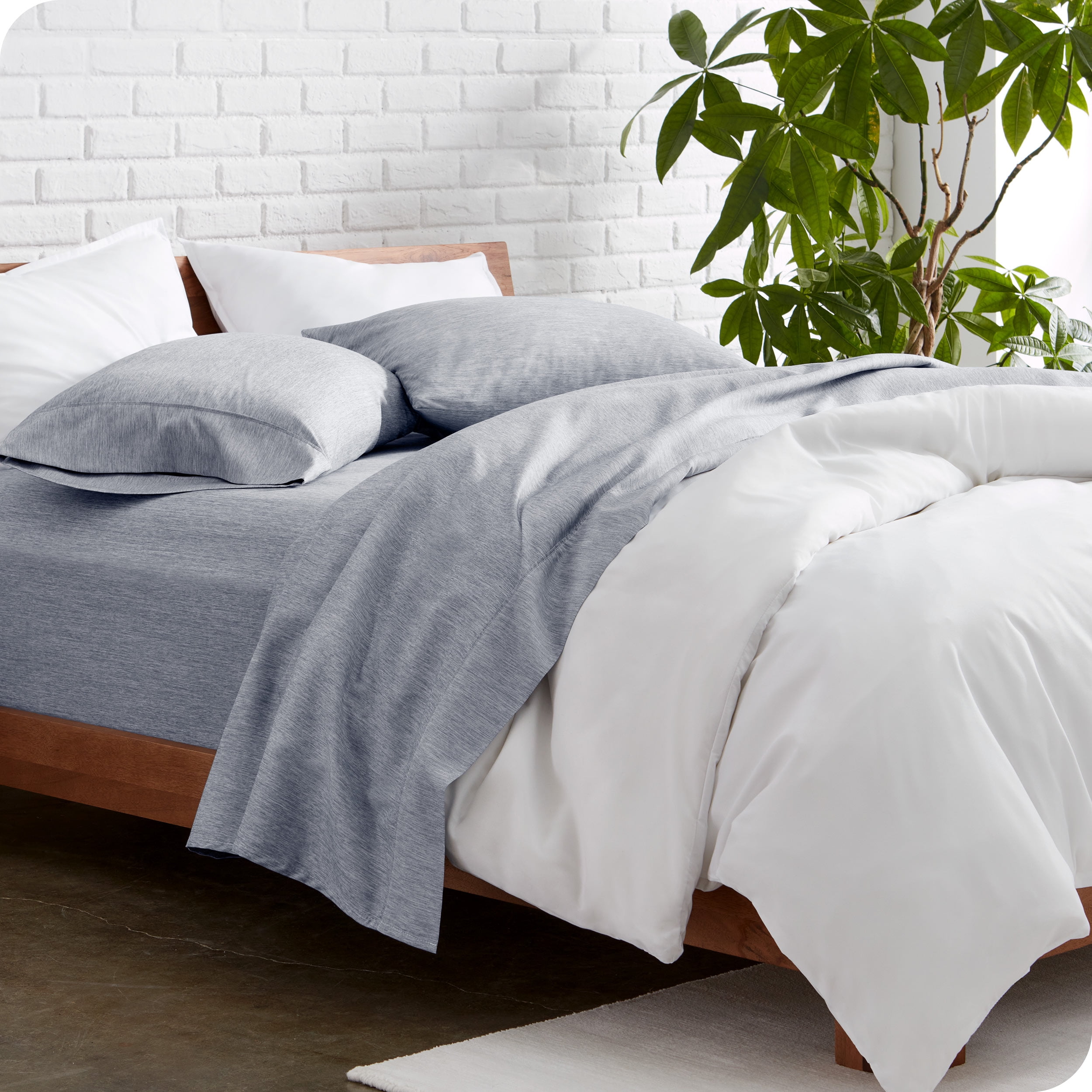 Bare Home Premium 1800 Collection 4-Piece Bed Sheet Set, Queen ...