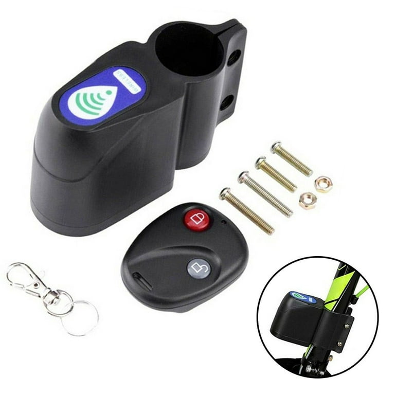 Bike Lock With Alarm Generic Security Wireless Remote Control Vibration ...