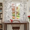 Beige Farm Chicken Sheer Curtains for Living Room Bedroom, Country ...