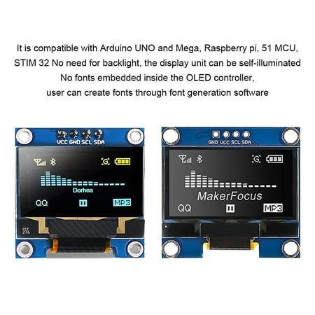DC 3.3-5V 0.96 Inch OLED Screen Module Development Board Digital ...