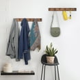 Wall Mounted Wood Coat and Hat Rack - Rustic Style - Walmart.com