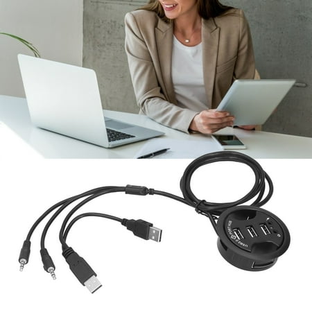 Peahefy 3 Port Desktop USB HUB High Speed Expansion Round HUB With 3 ...