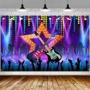 Rock and Roll Party Decorations Backdrop Music Party Decoration ...