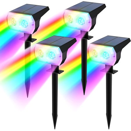 Solar Spot Lights Outdoor Color Changing Solar Power Spotlight IP65 ...