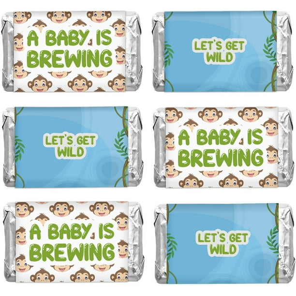Inkdotpot Pack of 90, Baby Shower Candy Wrappers, Mini Candy Bar ...