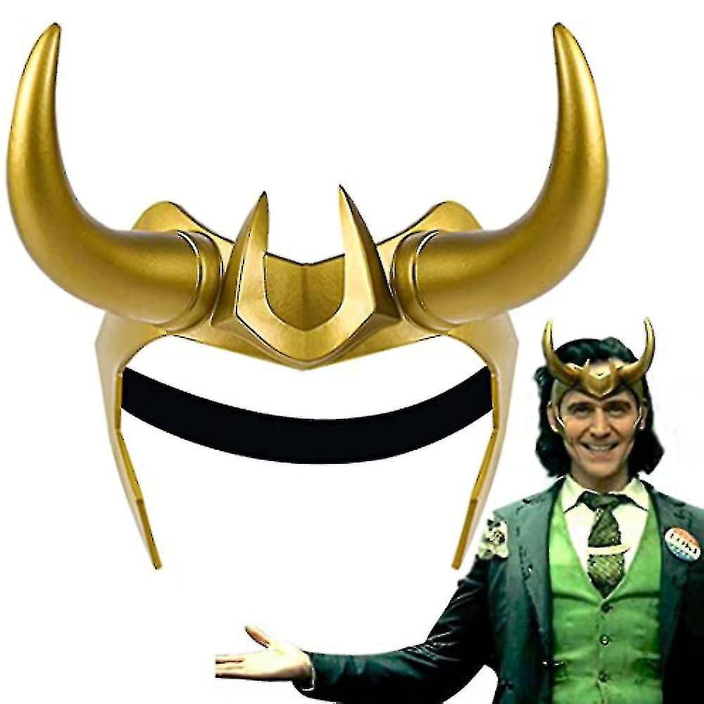 Corona de Loki con cuernos Máscaras Cascos de supervillano Máscara de ...