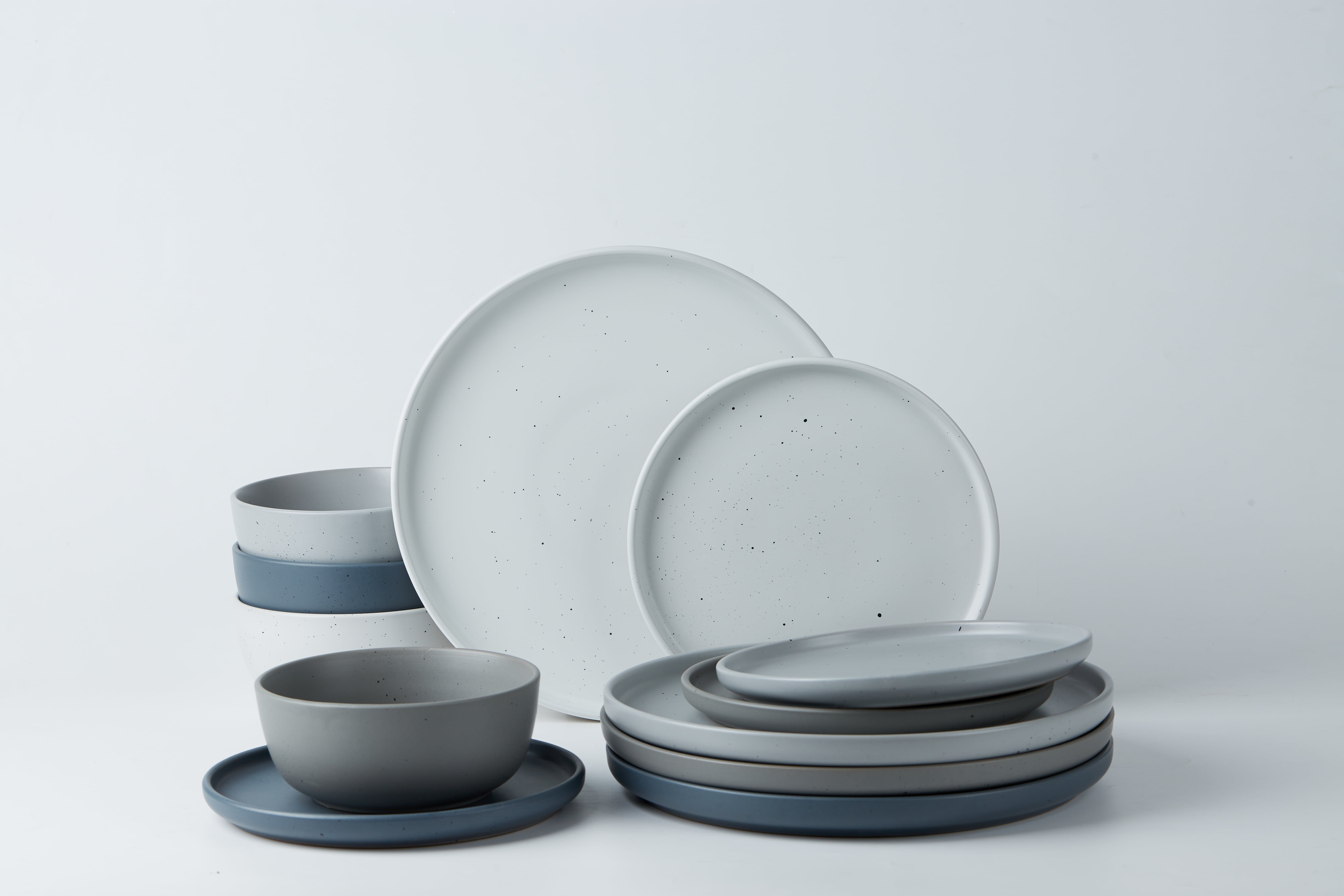 Famiware 12-Piece Dinnerware Sets, Dish Sets for 4, Multicolor ...