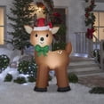 Gemmy Christmas Airblown Inflatable Reindeer OPP , 6 ft Tall, Multi ...
